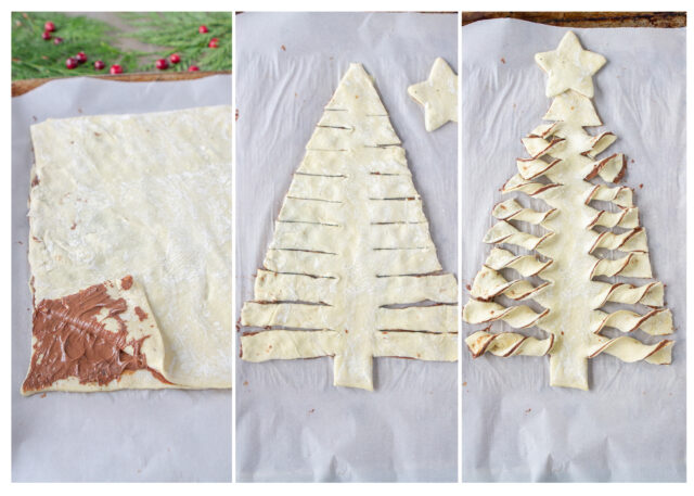 NUTELLA PUFF PASTRY CHRISTMAS TREE - Julies Apron